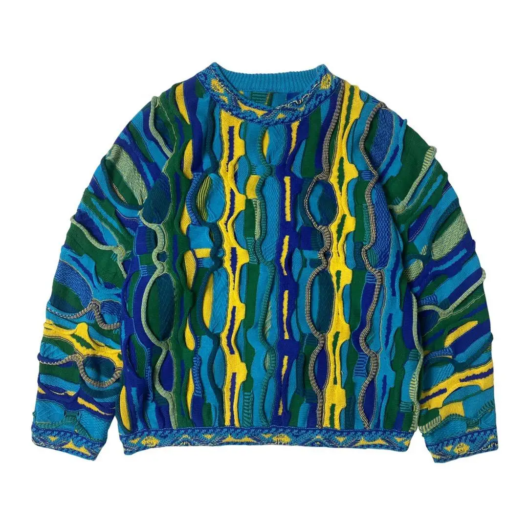 Diy Custom Wholesale 100% Mercerized Cotton Designer Sweater Knit Crew ...