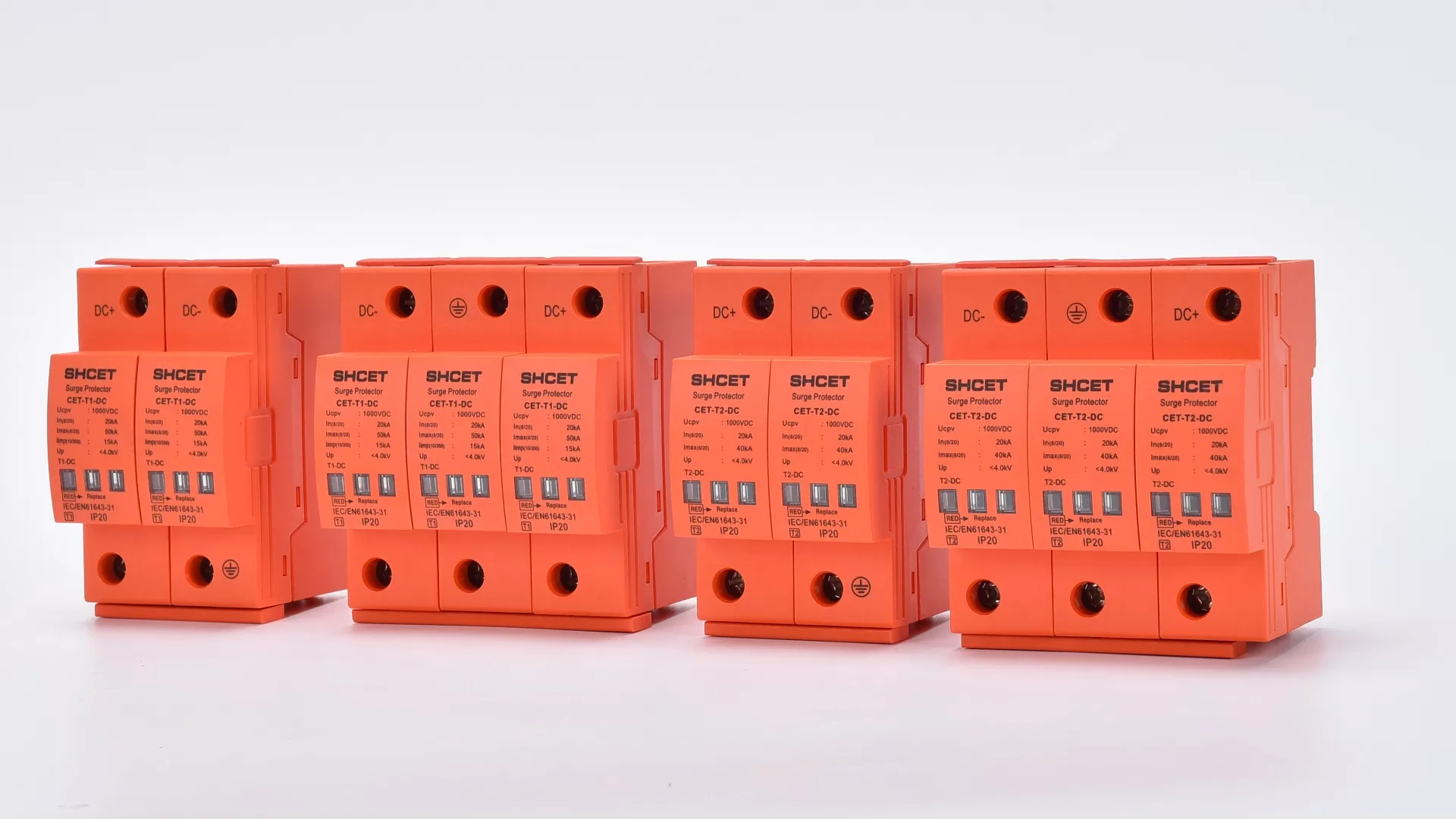 Orange Color Dc Spd Surge Protection Protective Device For Pv Solar ...