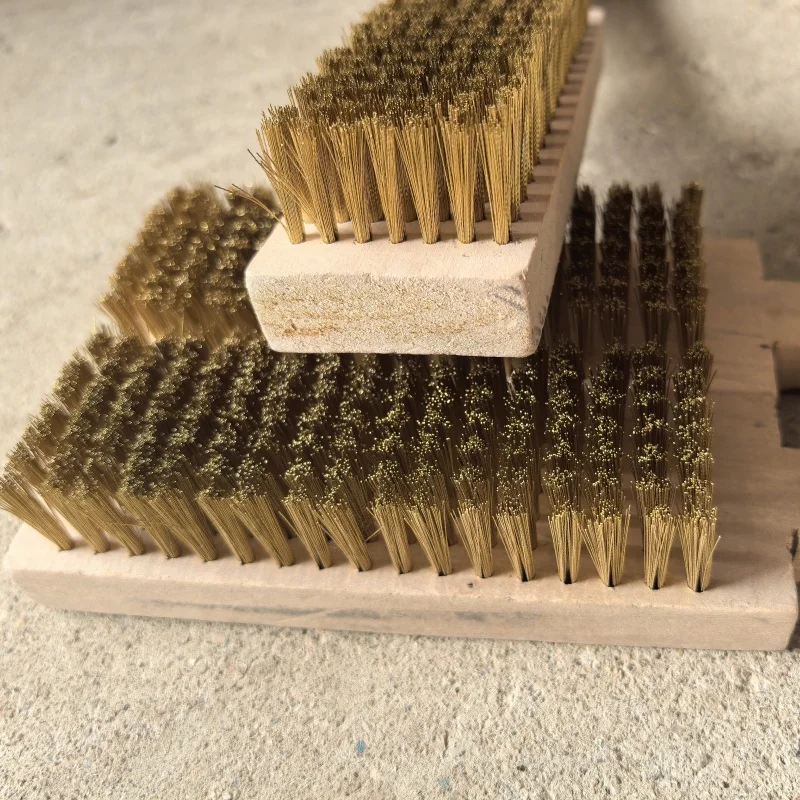Copper Wire Brush Wooden Handle Durable Professional Polishing ...