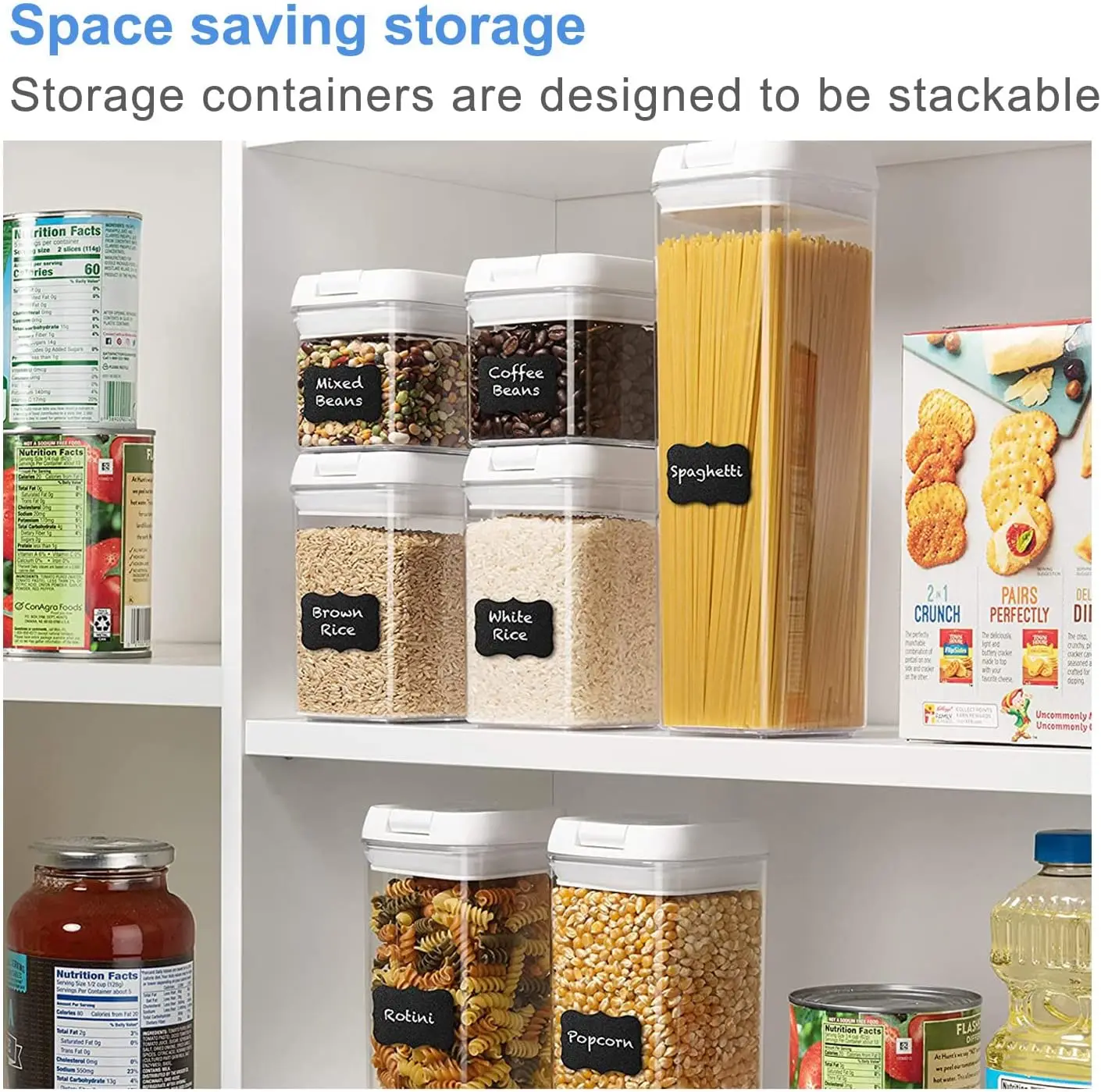 14 PCS Airtight Food Storage Containers Set BPA Free Plastic Kitchen ...