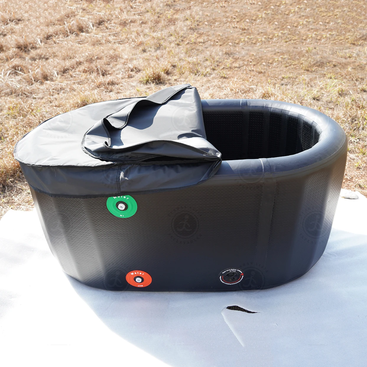 White Portable Ice Bath Tub Pvc Inflatable Cold Plunge Ice Bath For ...