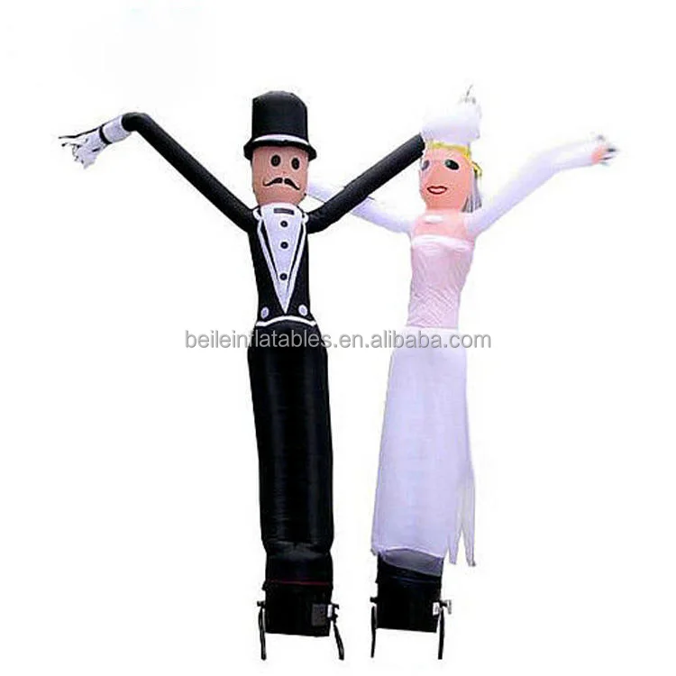 Advertising Married Couple Bride Groom Inflatable Sky Dancer for Wedding