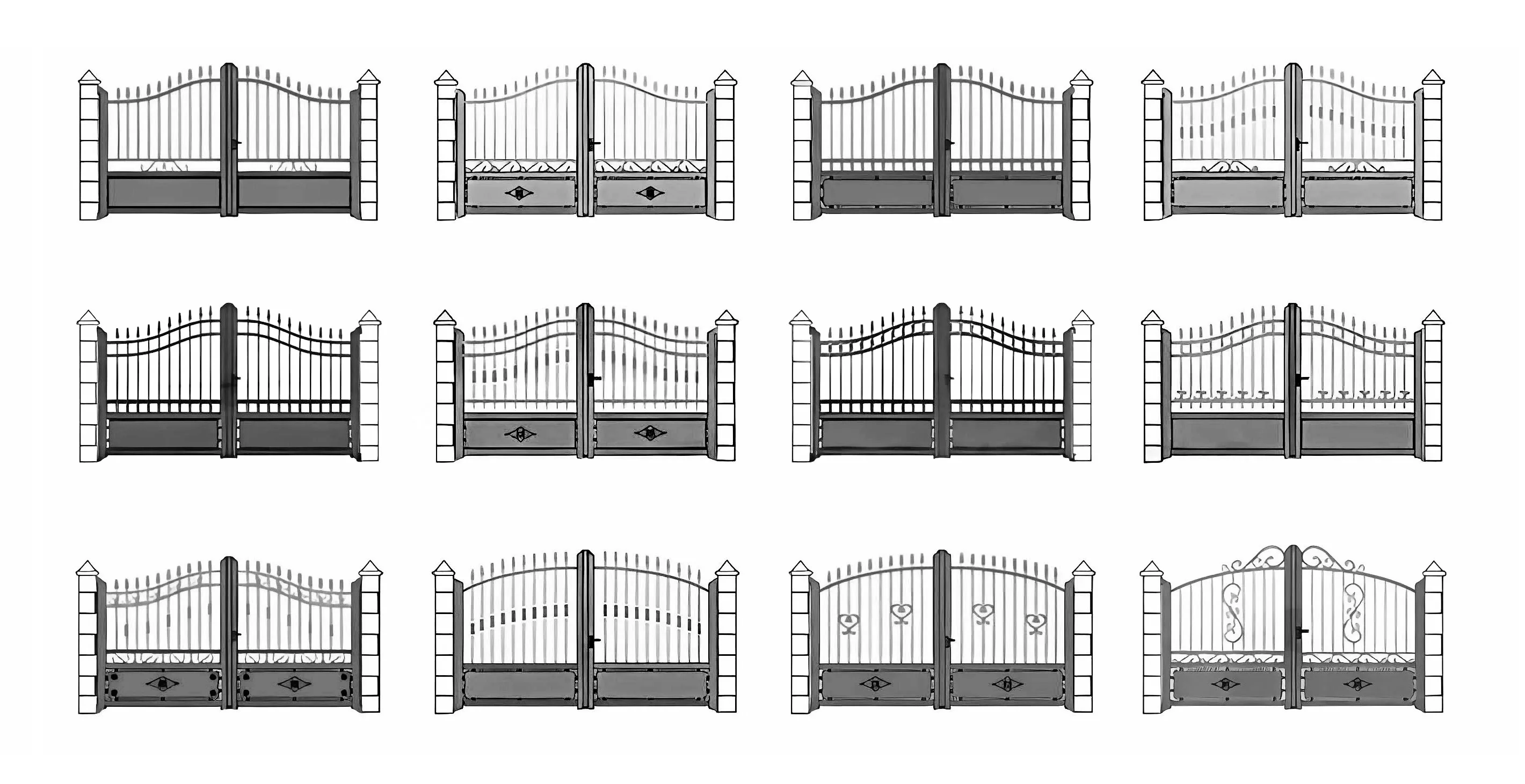 Modern Metal Decorative Design Aluminum Gates Aluminium Driveway Main ...