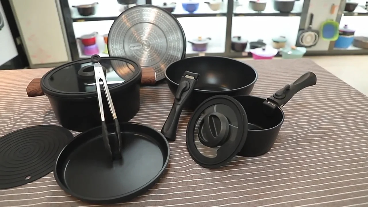 Cooklover 10 Piece Die-cast Aluminum Marble Coated Non Stick Cooking ...