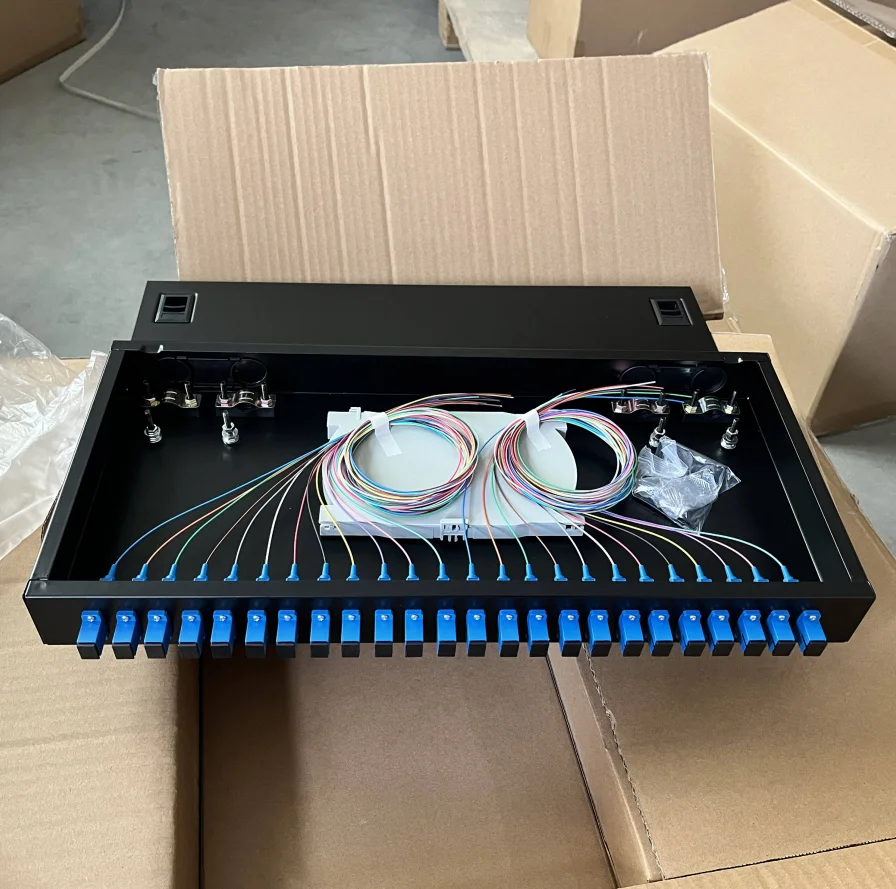 48 Port 19inch 2U ODF Fiber Distribution Frame 19inch 2U Optical Patch ...