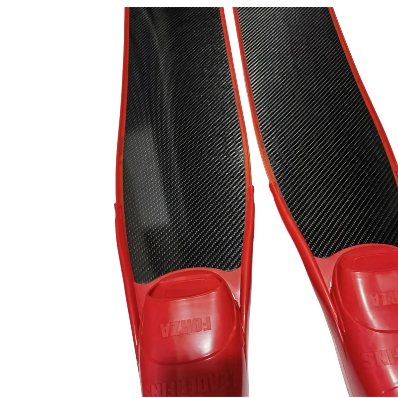 Free Diving Fins Diving Long Fins Red Foot Pocket Pure Carbon Silver ...