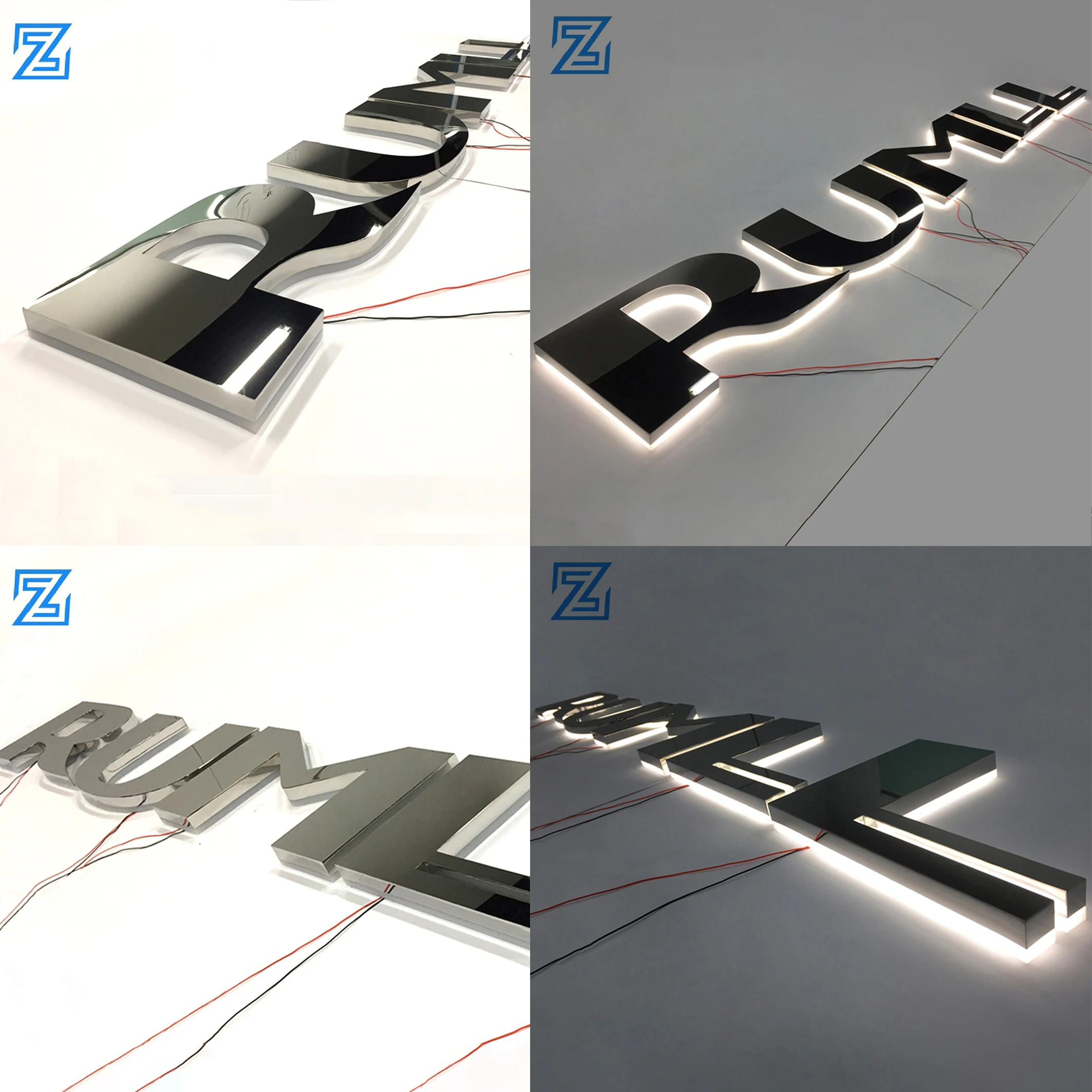 Custom Quality Acrylic Company Logo Signs 3d Channel Letters For Light ...