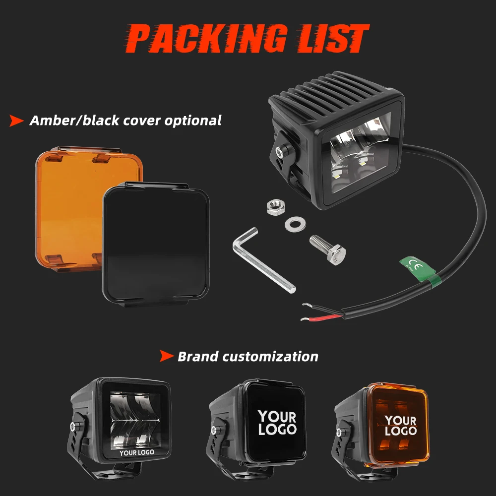 4x4 Truck 40W Flood Spot Work Lights IP68 LED Pods