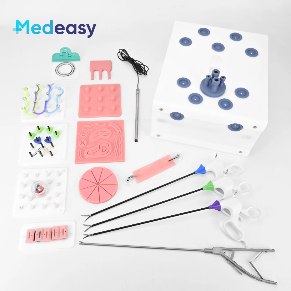 Laparoscopy Endo Trainer Simulator Training Box Set,Single Port Square ...