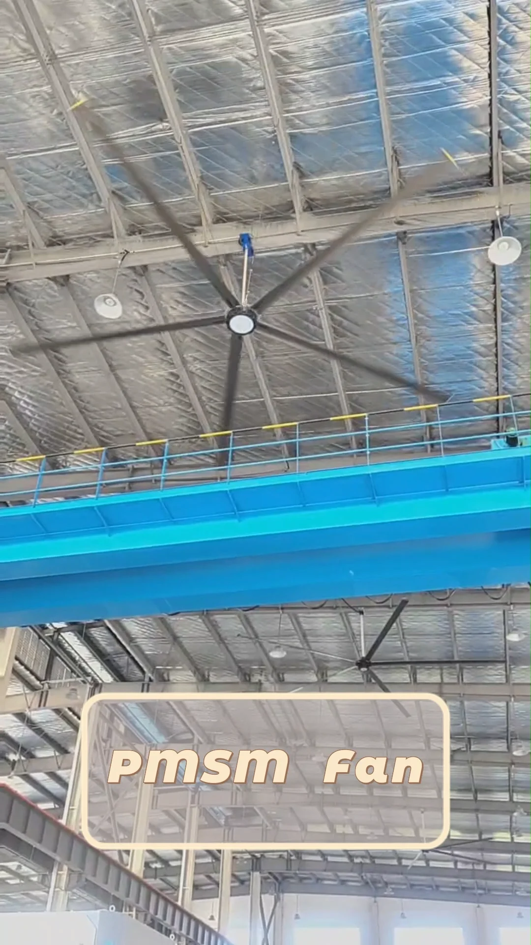 7.3m (24ft) Hvls Industrial Hvls Giant Ceiling Fan Bldc Indoor Exhaust Ventilation Fan With Pmsm ...