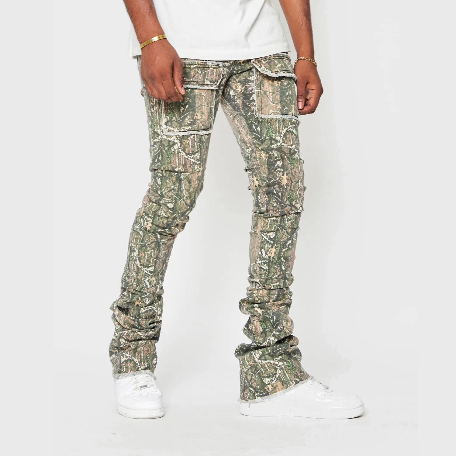 Custom Designers Men Pants - Aeedenim FOREST CARGO INSEAM
