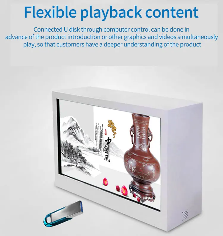 Transparent Screen Display Cabinet,All-in-one Advertising Machine ...