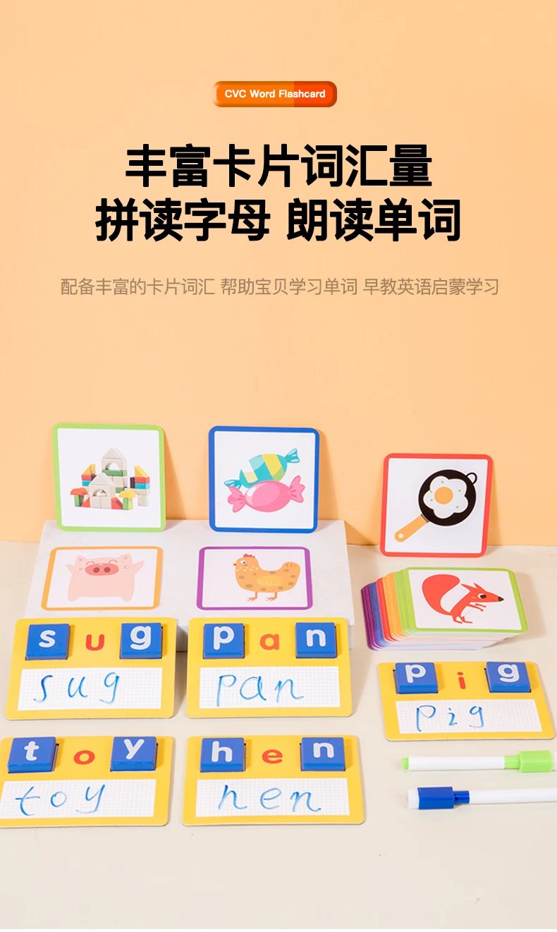 2024 New Word Flashcard & Letter Block Spelling & Handwriting ...