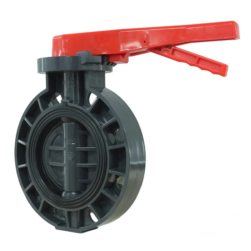 China PVC Plastic 4 Inch DN100 Manual Hand Lever Butterfly Valve ...