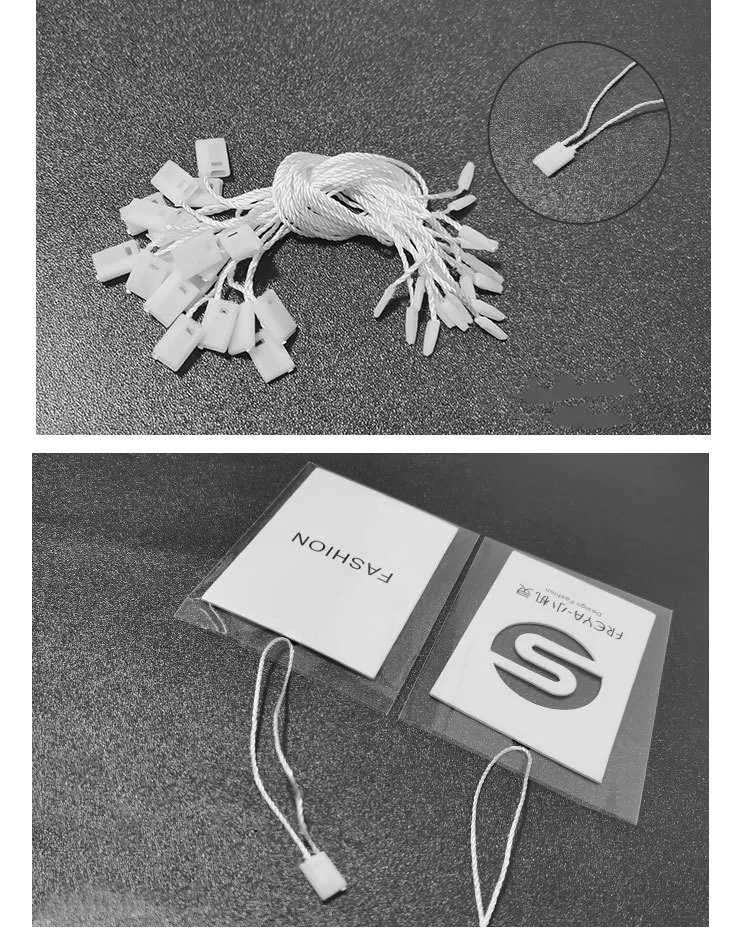 Custom Polyester Hang Tag String Clothing Cotton Bullet String Hangtag ...