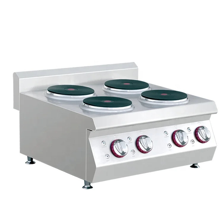 Commercial Electromagnetism 4 Burner Range Stove Kitchen Stainless ...