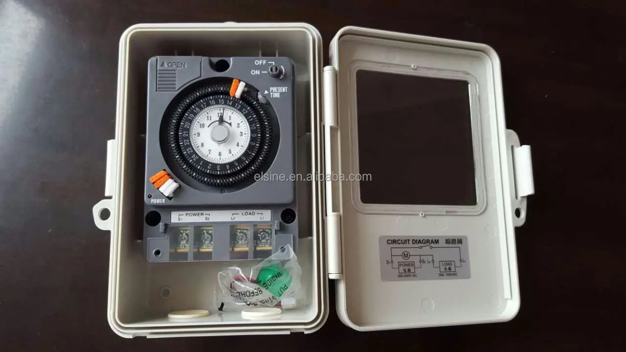 Waterproof 30A Heavy Current 24 Hour Mechanical Timer Switch TB330-RP