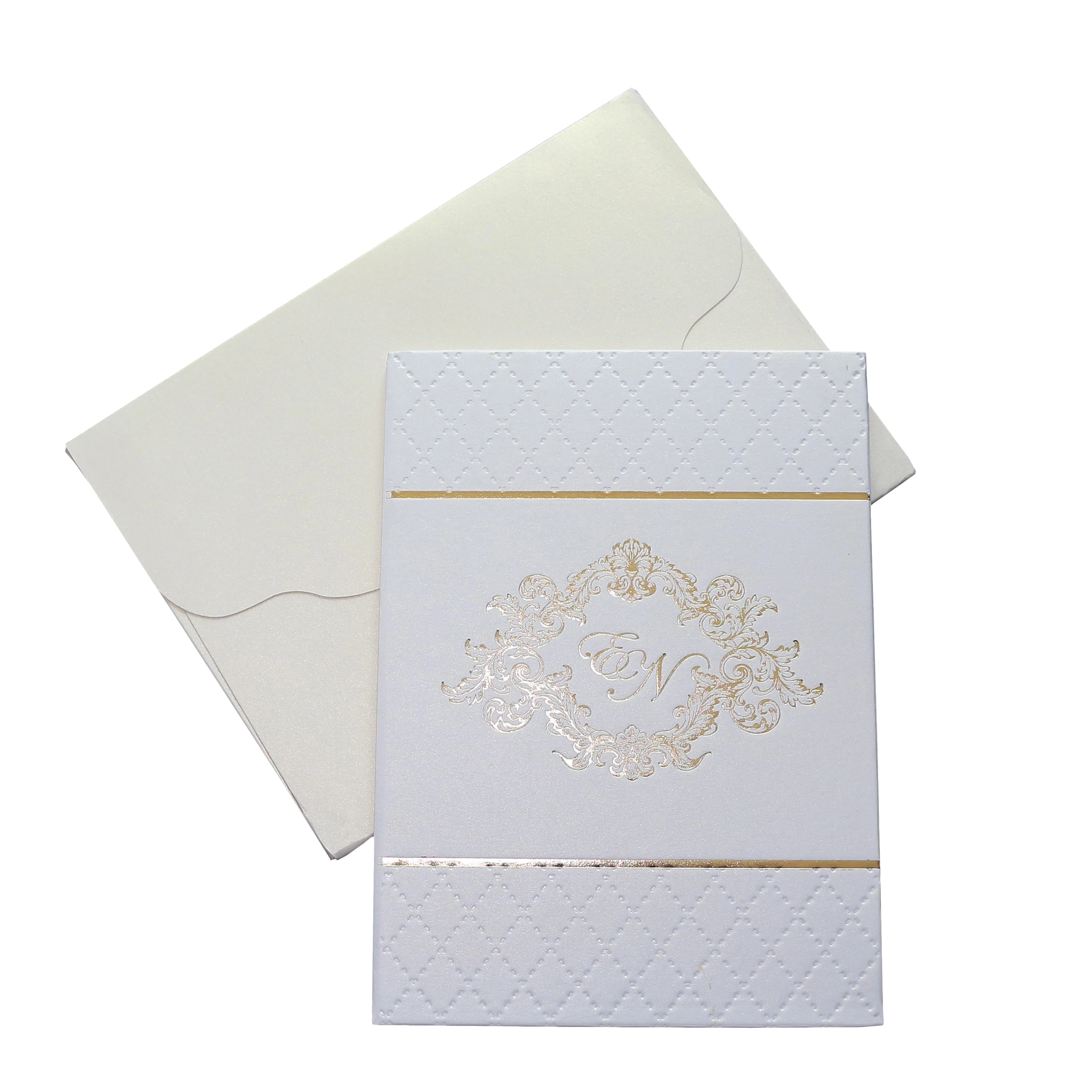 Personalized Embossing Logo White And Gold Foil Luxury Paper Hardcover ...