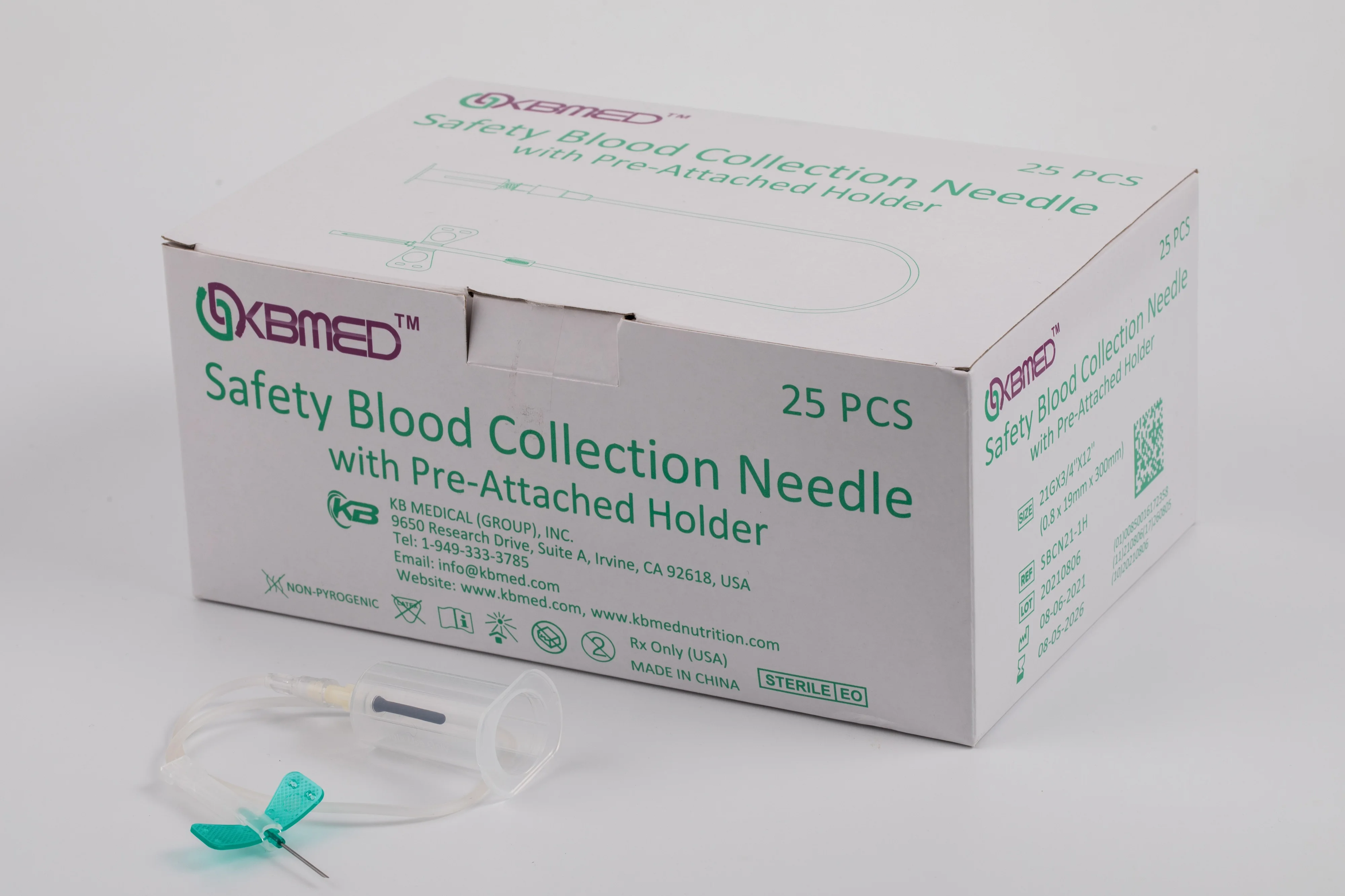 Medical Disposable Safety Vacutainer Butterfly Blood Collection Needle ...