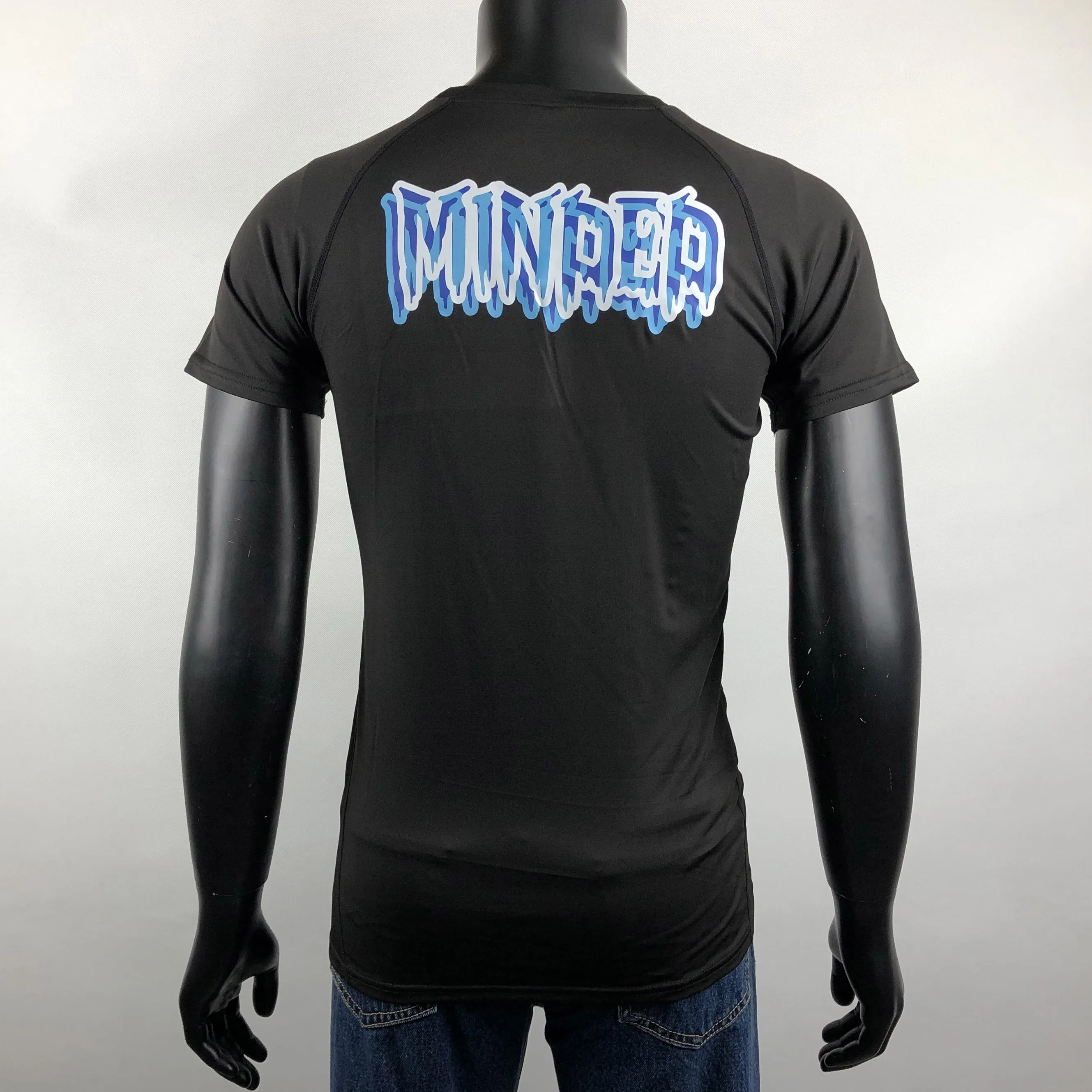 Custom Logo Work Out T-Shirt - 90% Polyester, 10% Spandex