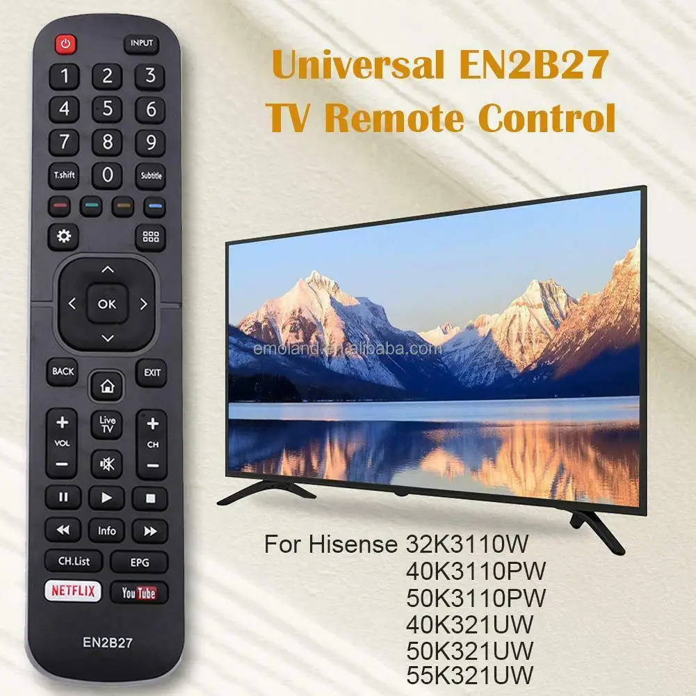 NEW Replacement EN2B27 Universal Remote Control for Hisense TV Smart ...