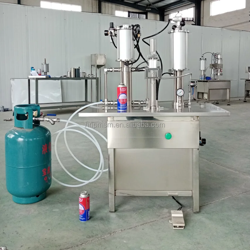 Aerosol Spray Paint Filler Machine - Manual & Efficient