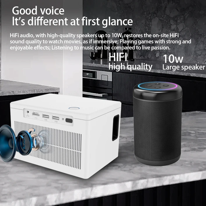 4k Smart Projector Android 9 Quad Core X2 5g Wifi Led 2k Video Full Hd ...