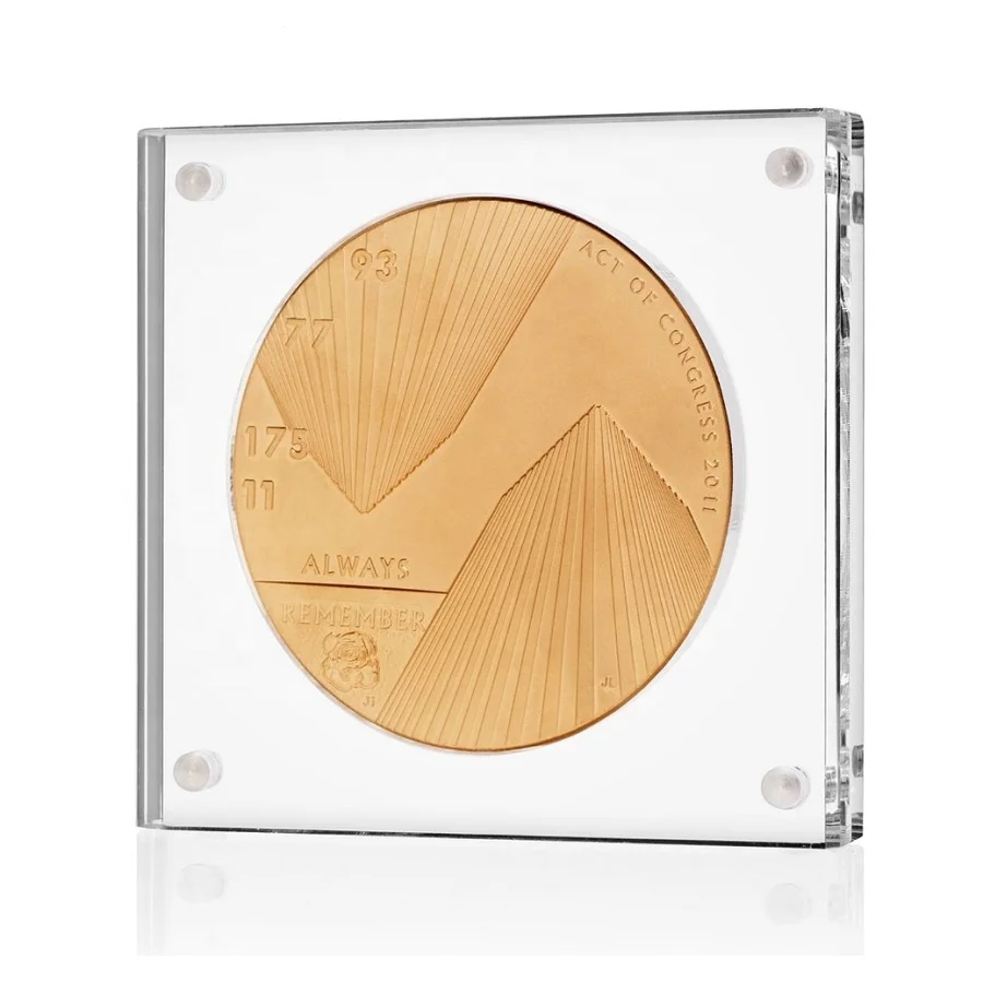 Custom Acrylic Coin Display Box with Magnetic Lid