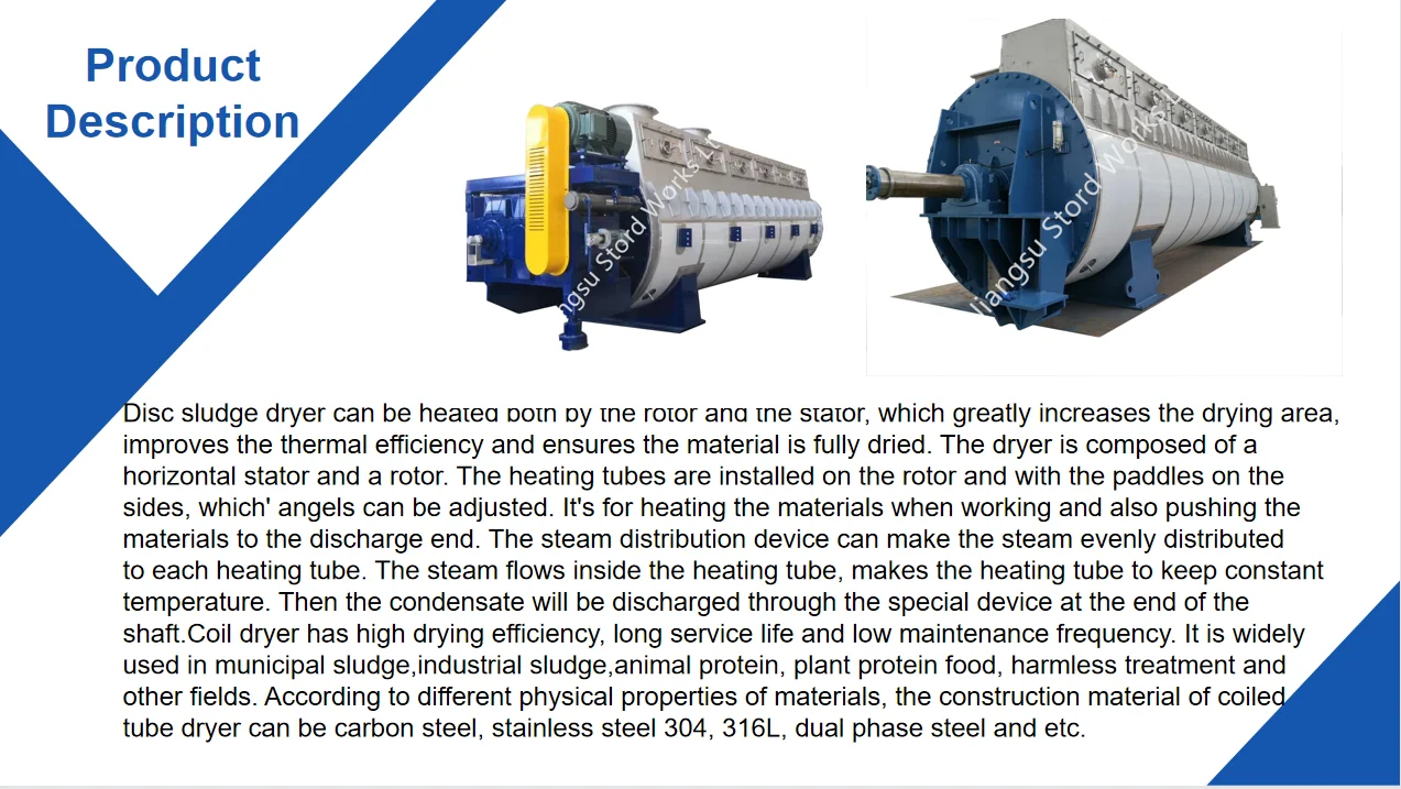 Stordworks Rotary Sludge Disc Dryer - Efficient Moisture Removal
