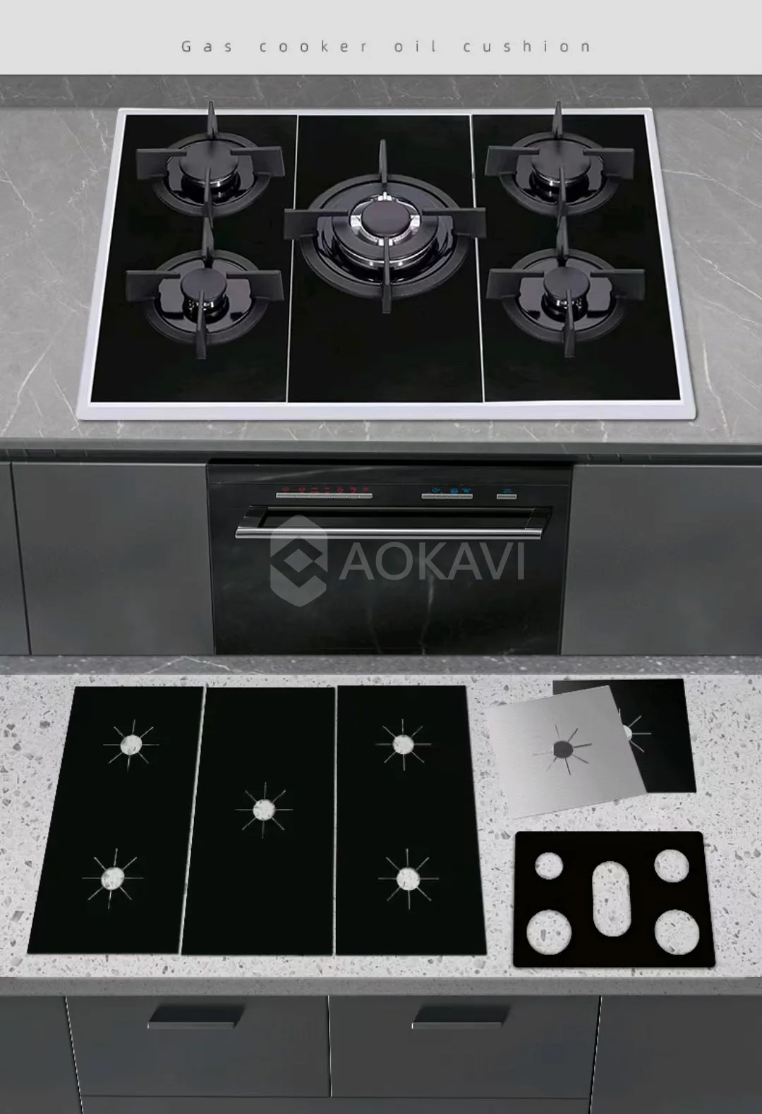 PTFE High Quality Gas Stove Protector Clean Gas Stove Mat Heat ...