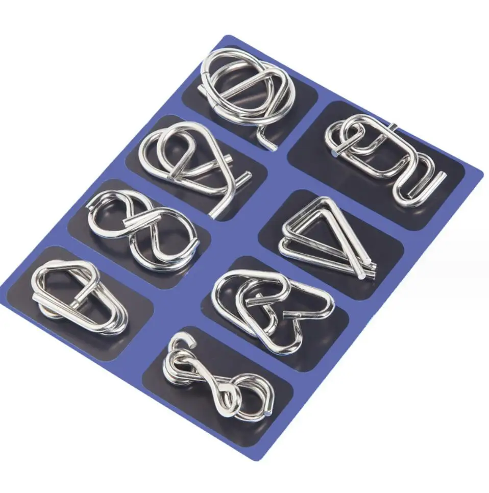 IQ Brain Teaser Puzzles - Metal Wire Set for Adults