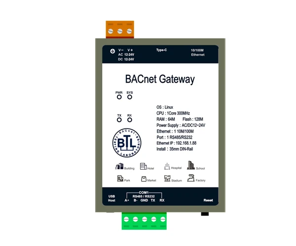 BTL-Modbus RTU/TCP to BACnet IP gateway BACnet MSTP to BACnet IP Router ...