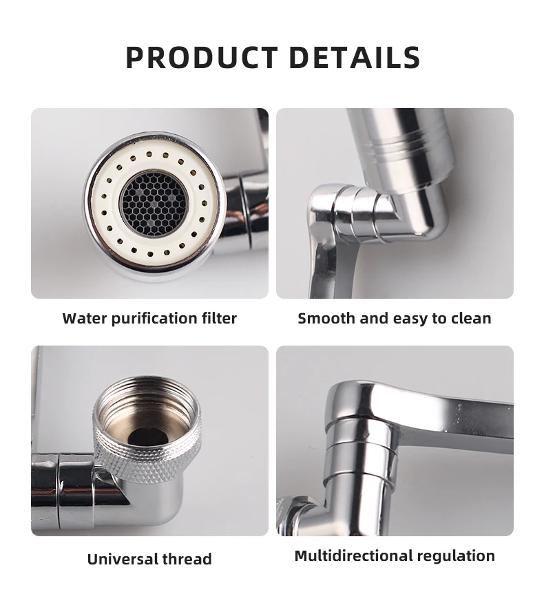 Universal 1080 Degree Kitchen Tap Head Rotatable Multifunction Bathroom ...