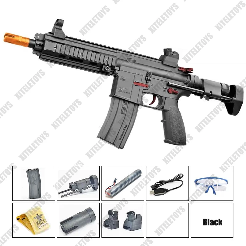 Nylon M4a1 Assault Rifle Metal Gear Electric Splatter Gel Ball Blaster ...