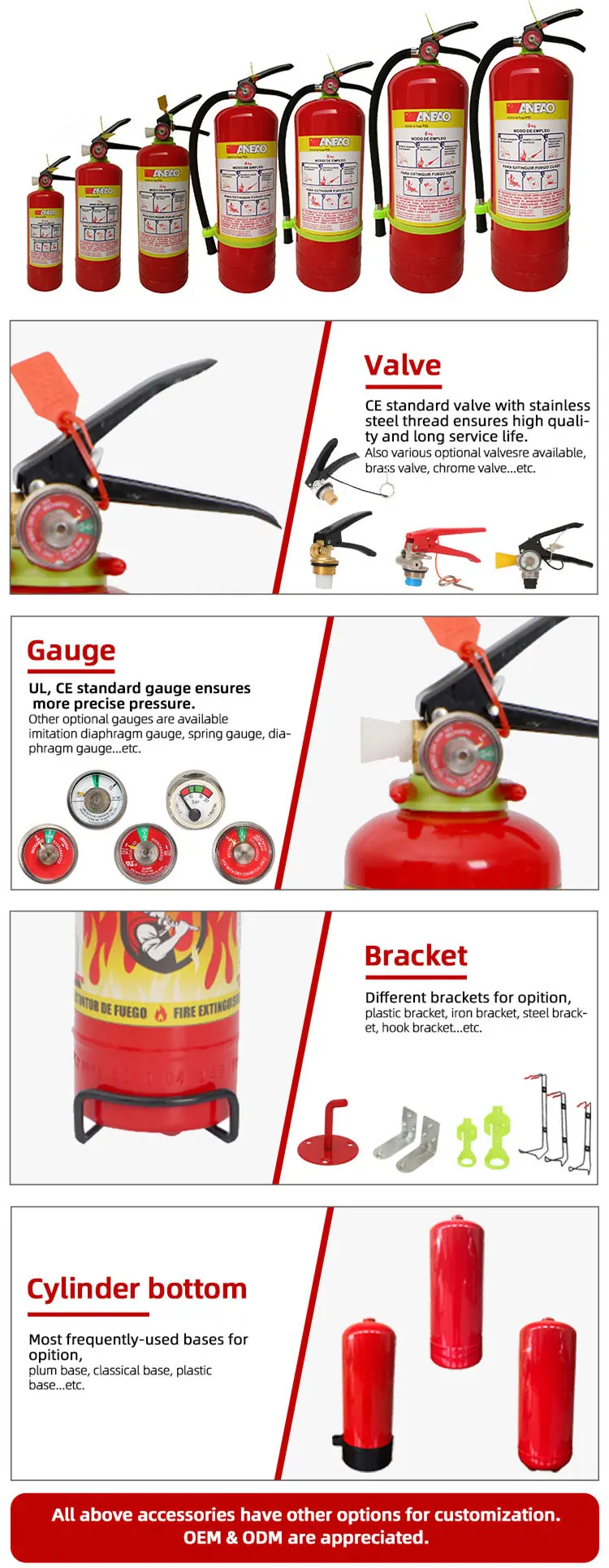 Hot Selling Safety Fire Extinguisher Abc Dry Powder St12 Cylinder 1kg ...