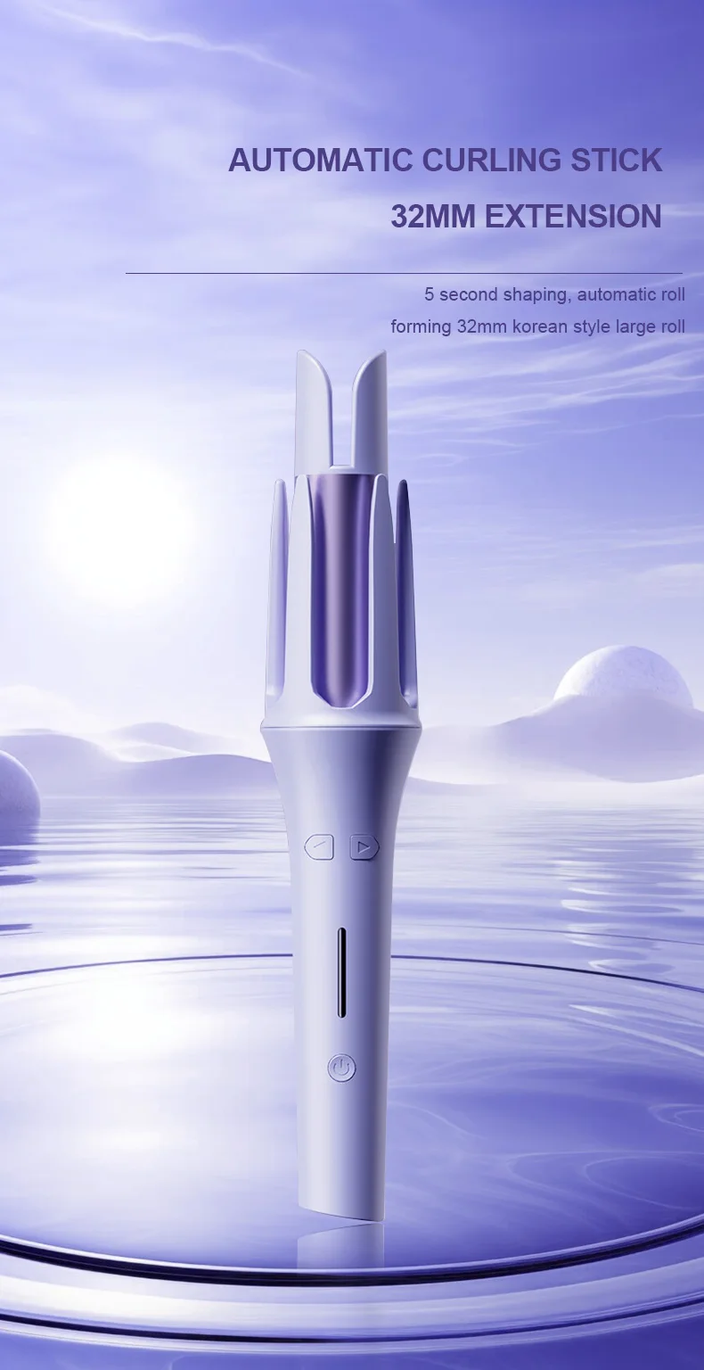 Electric Portable Hair Curler Machine Rotating Auto Lazy Curling Iron ...