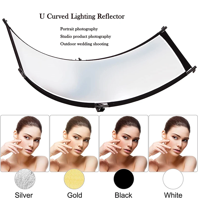 U Shaped Photography Reflector - 5 in 1 Reflective Cloth