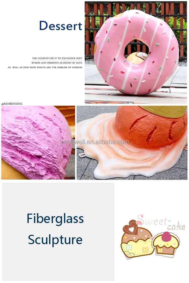 Wholesale Wall Decor Display Prop Ice Cream Cone Statue