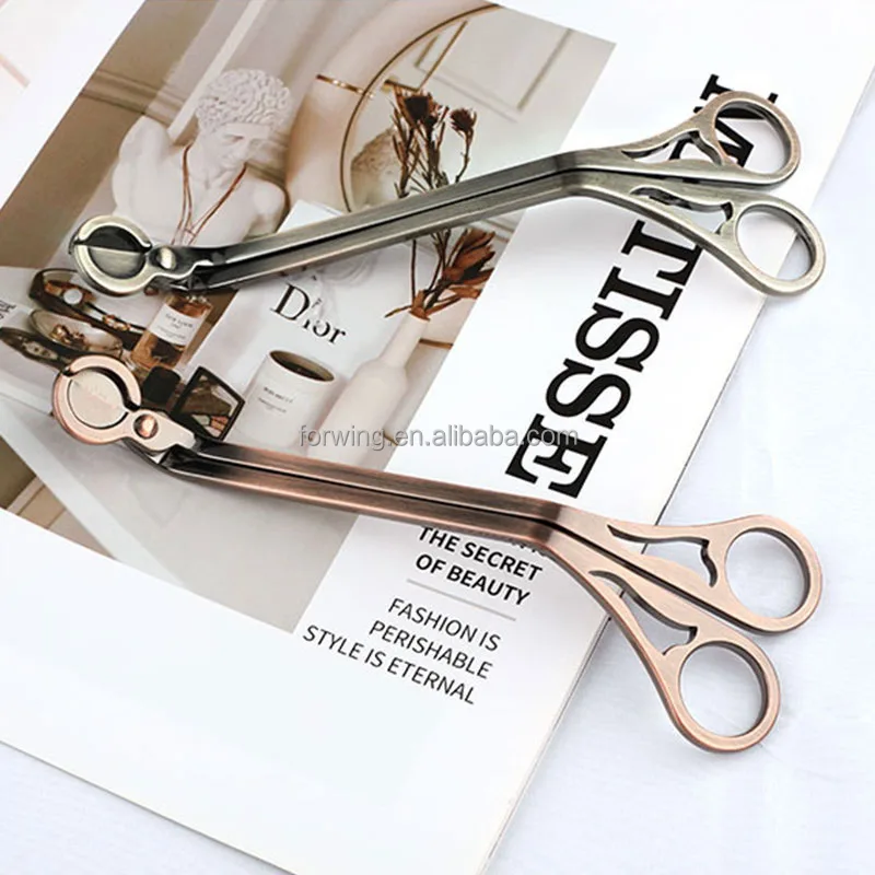 New Design Candle Wick Trimmer Custom Laser Logo Wick Tools Gold Black Silver Wick Scissor ...