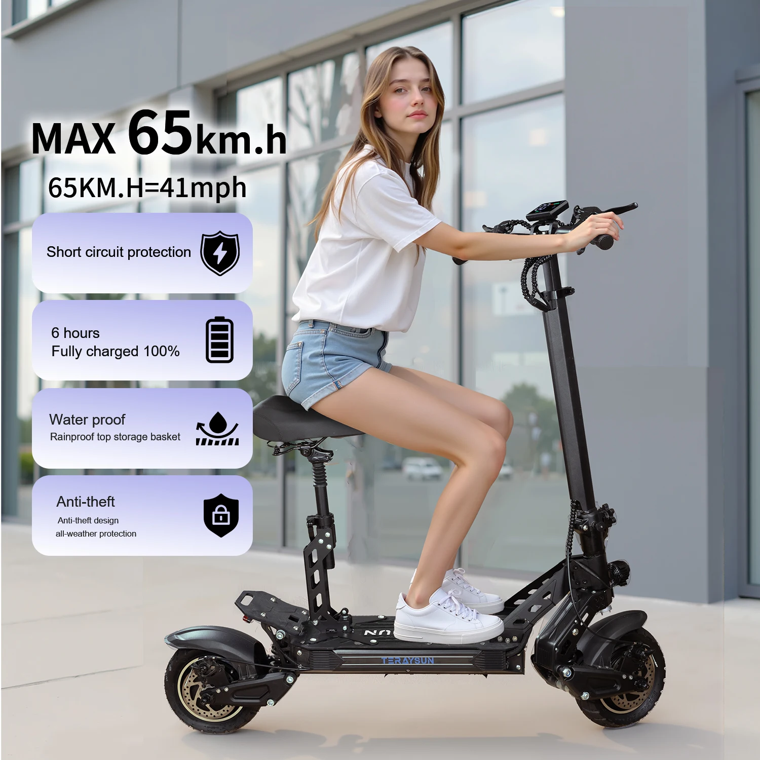 Dual Motor Foldable Electric Scooter for Adults - off-Road & City Commute