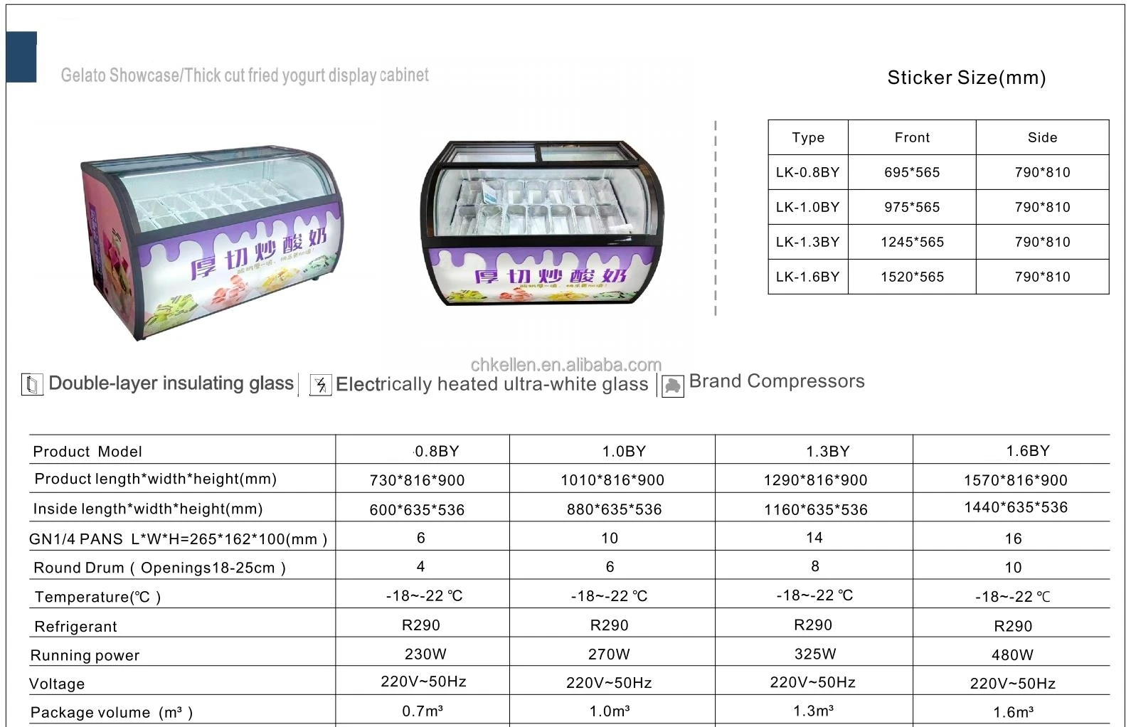Countertop 6 Pans Gelato Showcase Display Freezer/tabletop Ice Cream ...