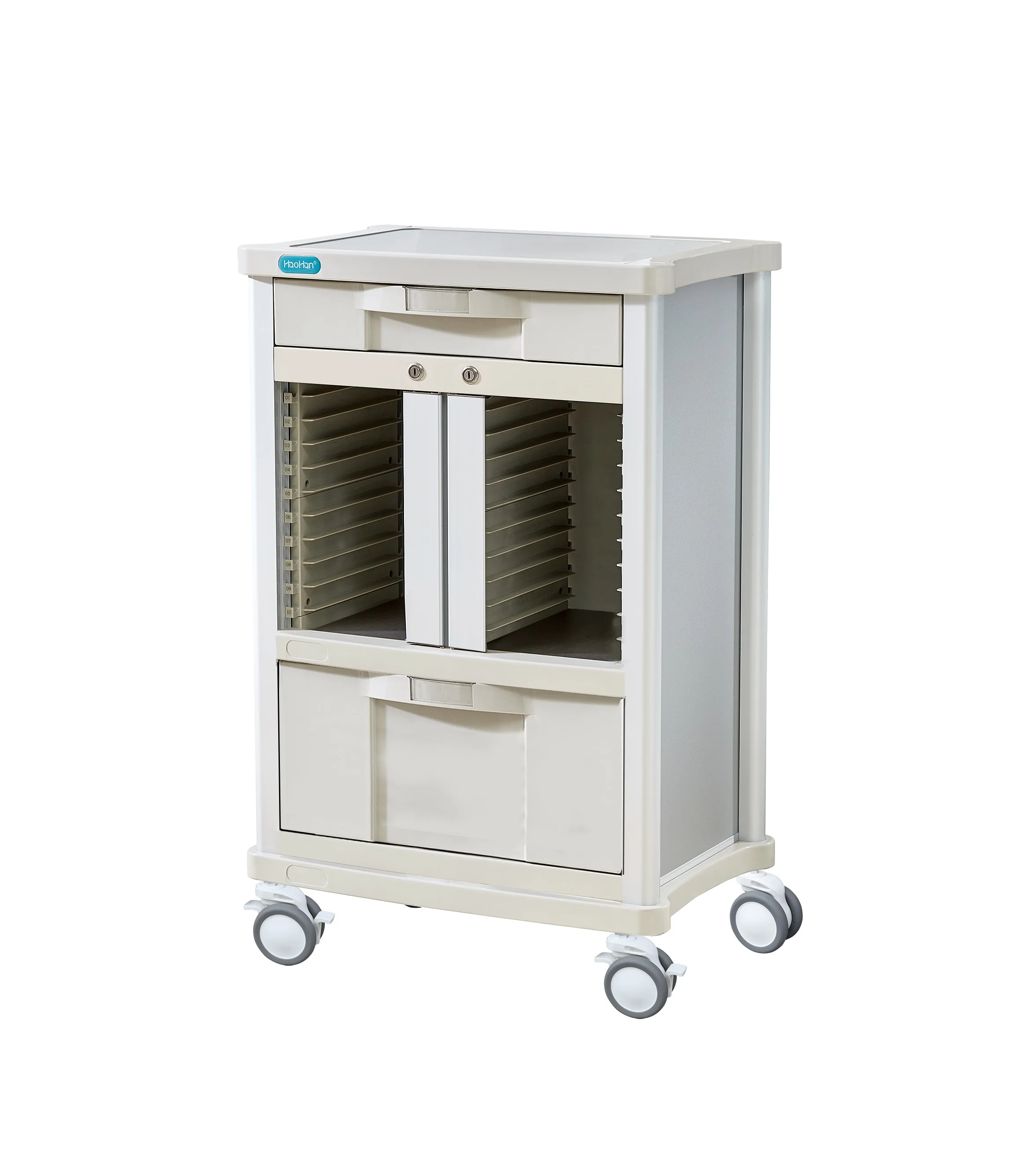 HH/BLC-375-20 ABS Plastic Patient Files Storage Mobile Medical Records ...