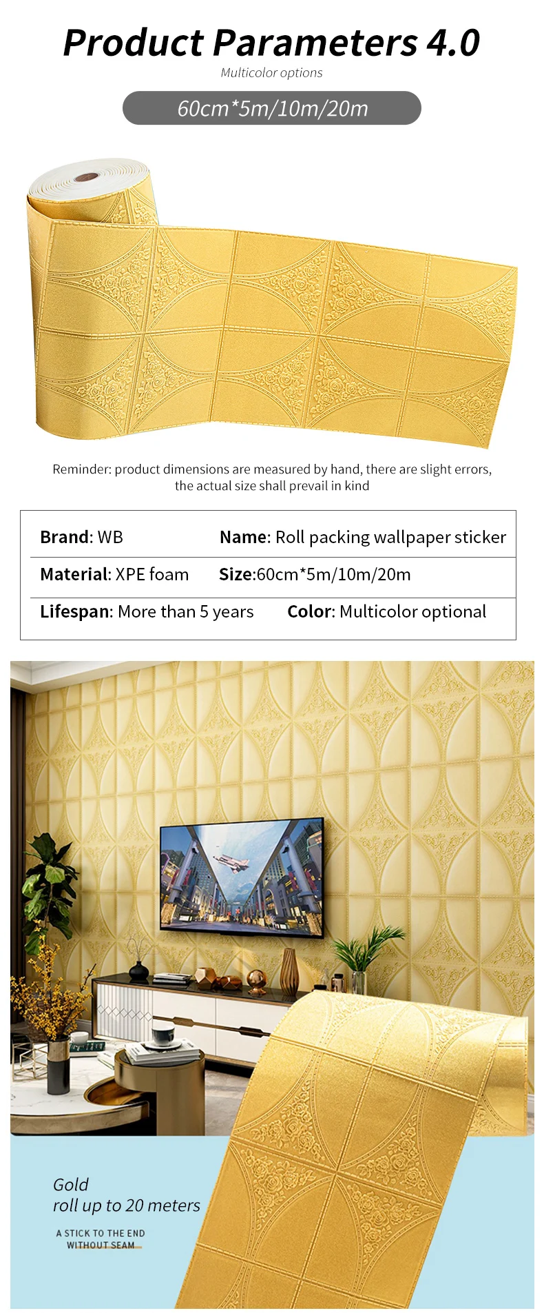 2023 Self Adhesive 3D Foam Wallpapers - Stylish & Functional