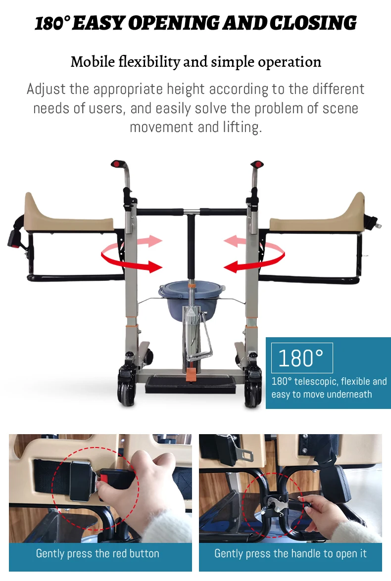 Multi-function Hoist Lifting Wheelchair for Elderly & Disabled