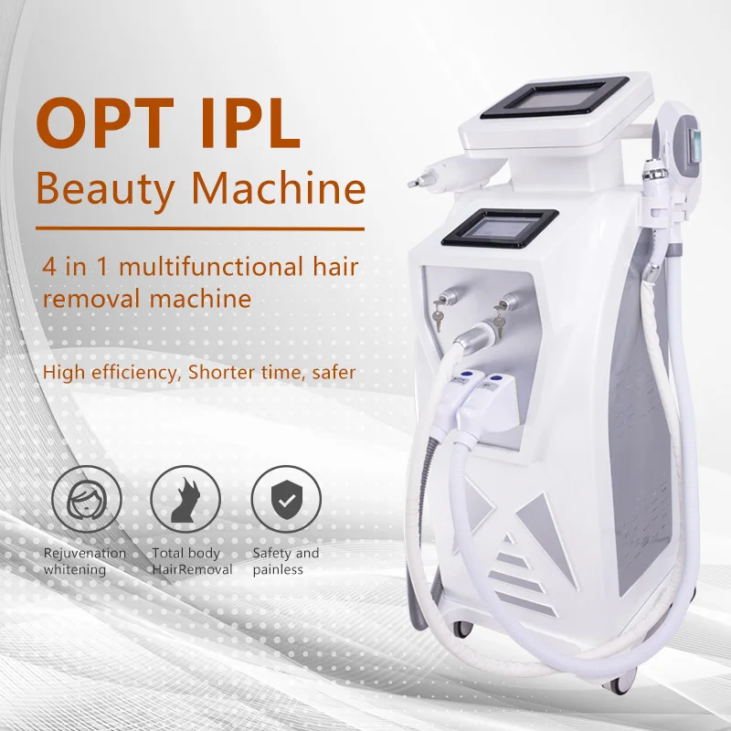 4 In 1 Ipl Rf/ Nd Yag Laser Tattoo Removal Opt Laser Hair Removal Device Diode Laser Hair ...