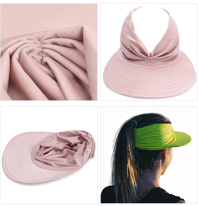 Custom Wholesale Blank Outdoor Hollow Top Hat - Sun Visor Cap