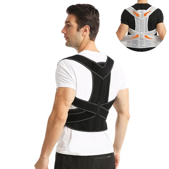 New Breathable Custom Adjustable Upper Back Upright Posture Correction ...
