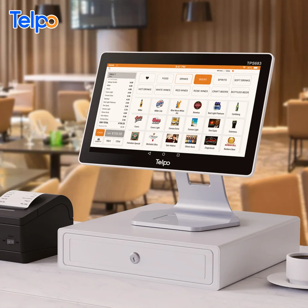 Telpo Tps683 Caja Registradora Android 11 All In One Pos Terminal Touch ...