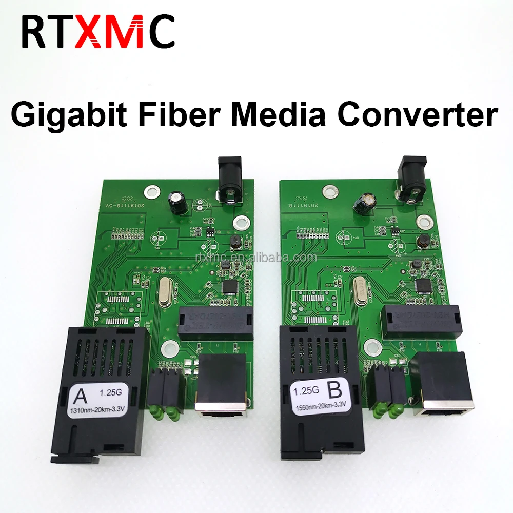 RTL8213B Gigabit Fiber Optical Media Converter - 1000mbps