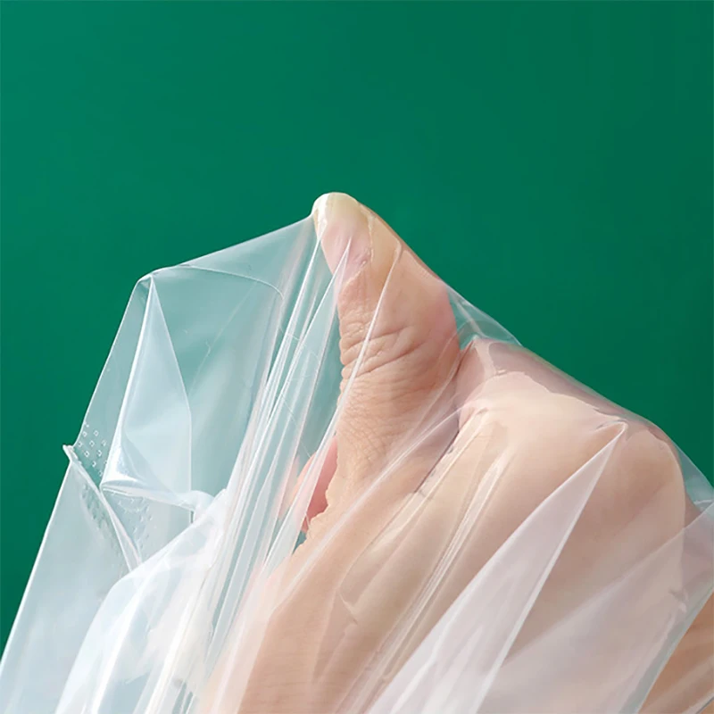 Thick Clear Transparent Pe Edge Pocket Clear Carrier Bags Take Away ...
